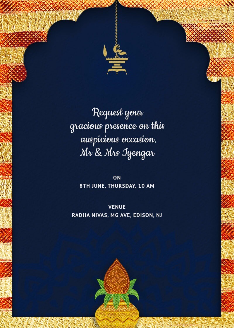 Vastu Puja Invitation Card Card Template